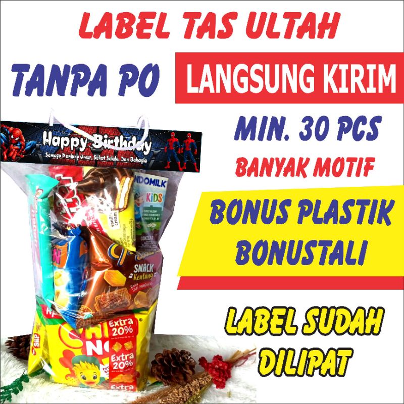 Jual LABEL PLASTIK ULANG TAHUN LENGKAP - TANPA PO | Shopee Indonesia