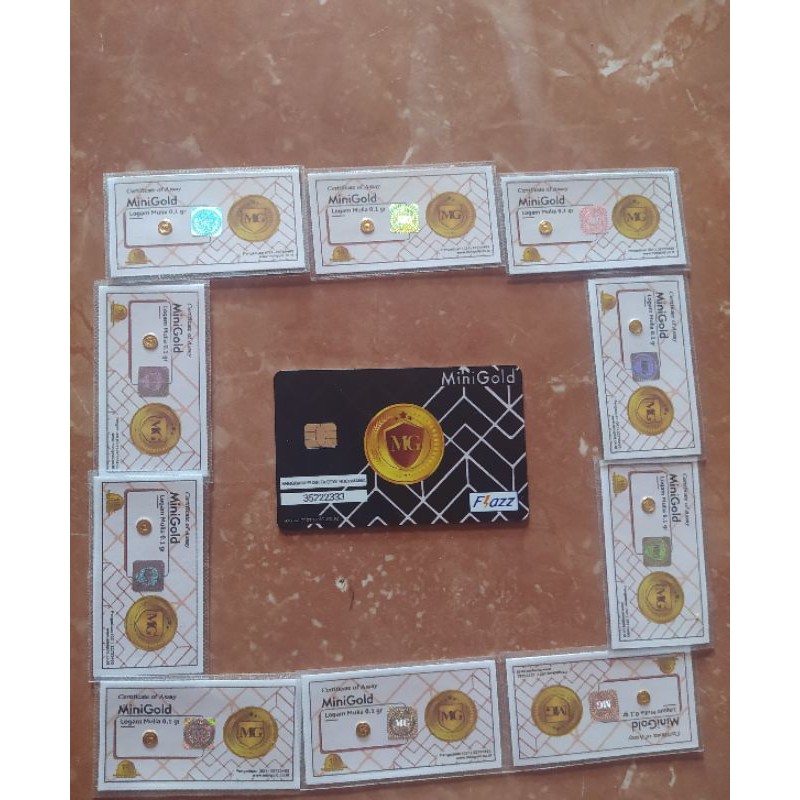 Jual emas murni /logam mulia merk Minigold ukuran 0,1 gram | Shopee ...
