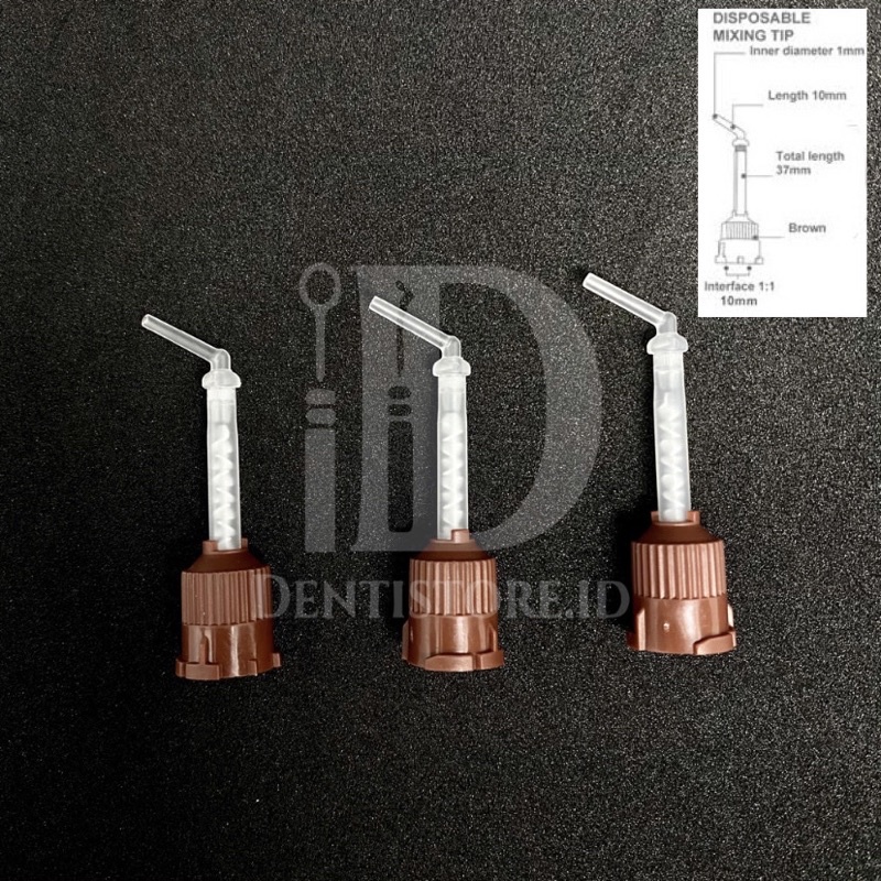 Jual Dental Mixing Tip Brown Cokelat Sementasi Luting Pasak Crown ...