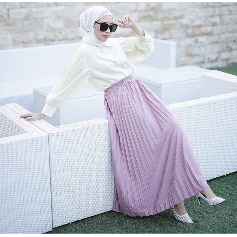 Jual ROK PLISKET PREMIUM IMPORT PART 2 [COD] /ROK PANJANG MUSLIM/ ROK ...