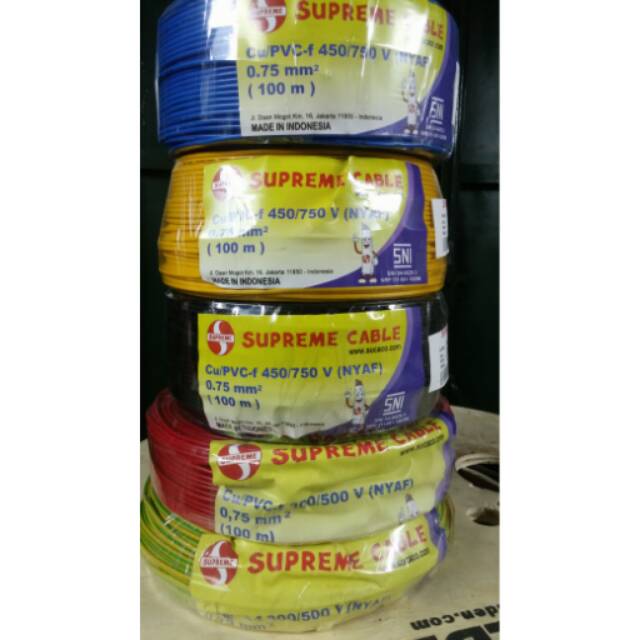 Jual Kabel Listrik NYAF 0,75 Supreme Roll 100m | Shopee Indonesia