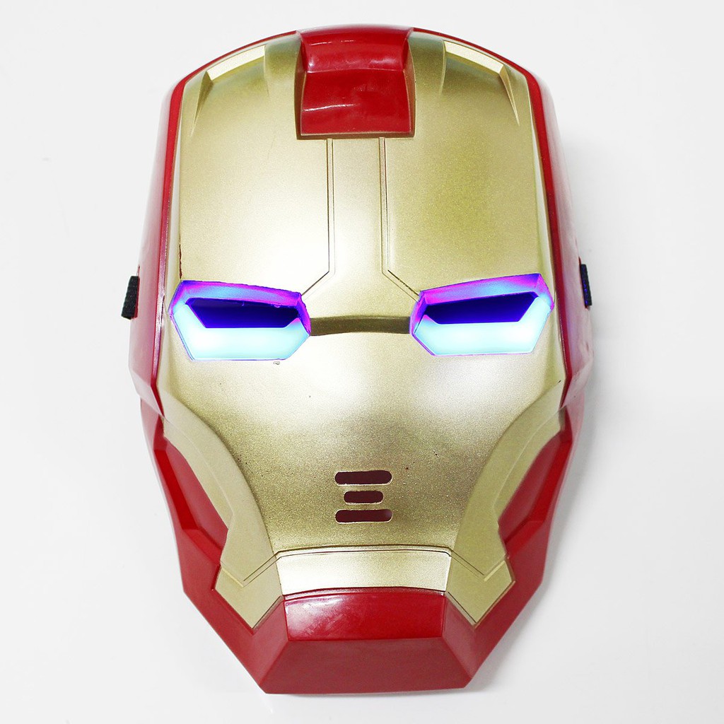 Jual topeng iron man nyala menyala lampu led glowing mask ironman ...
