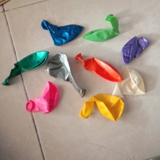 Jual Balon latex polos tebal / balon biasa helium karbit metalik karet ...