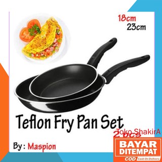 Jual MASPION Wajan Anti Lengket Teflon isi 2 Prypan Set Anti Lengket ...