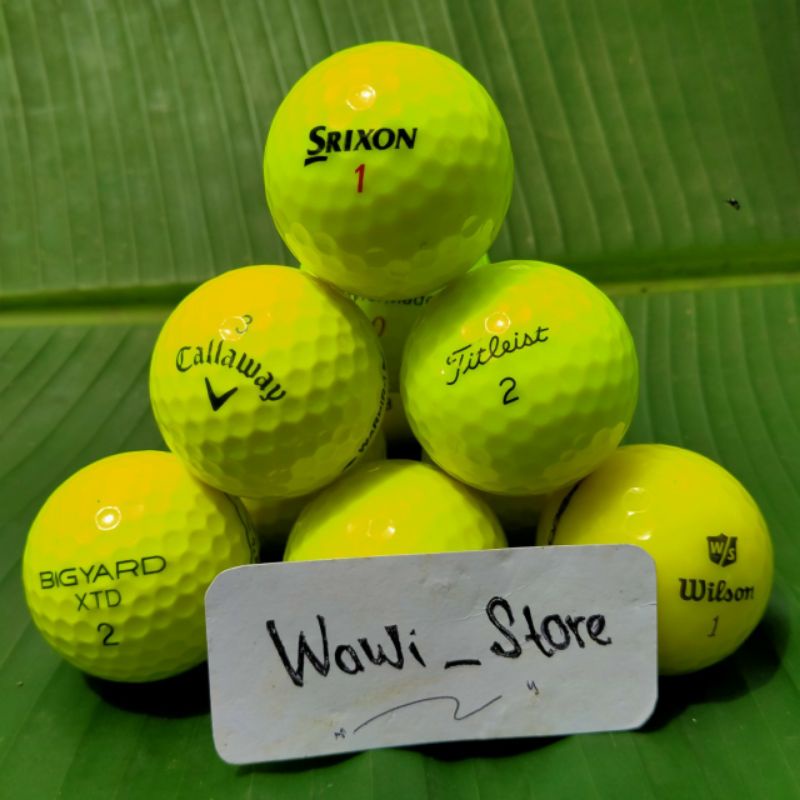 Jual BOLA GOLF WARNA KUNING MERK CAMPUR KUALITAS GRADE A ORIGINAL GOLF ...