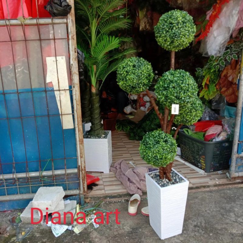 Jual bonsai bola#pohon bola#pohon bola bola#pohon plastik | Shopee ...