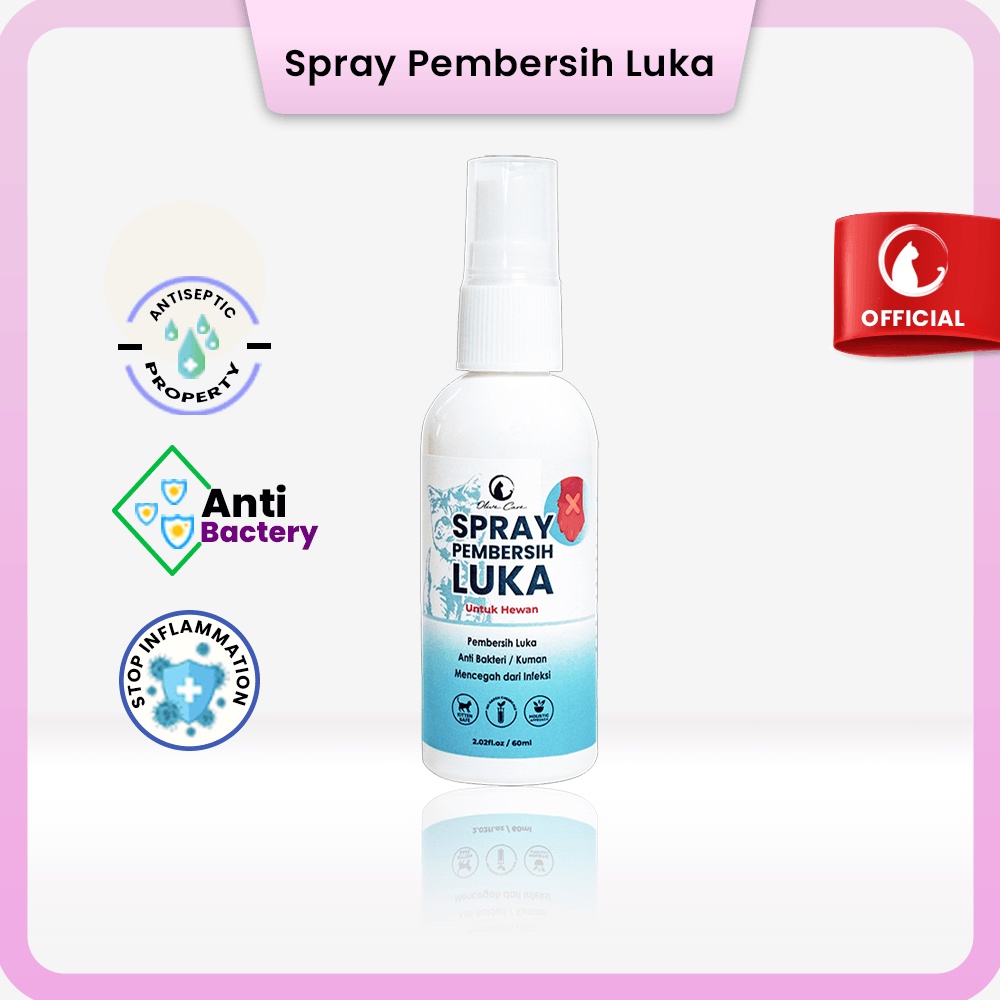 Jual Olive Care Spray Kucing PEMBERSIH LUKA untuk Kulit Luka Basah ...