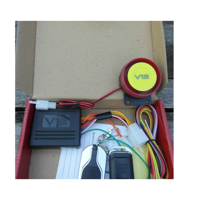 Jual ORIGINAL ALARM MOTOR V12 BISA STARTER 2 REMOTE ANTI MALING SENSOR ...