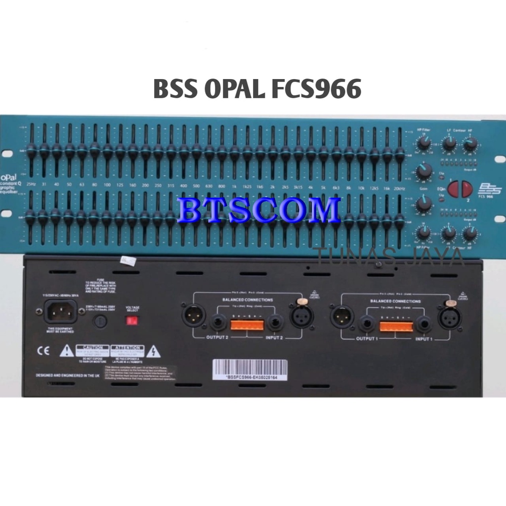 Jual Equalizer BSS FCS 966 Opal FCS966 ( 2 x 31 Channel ) | Shopee ...