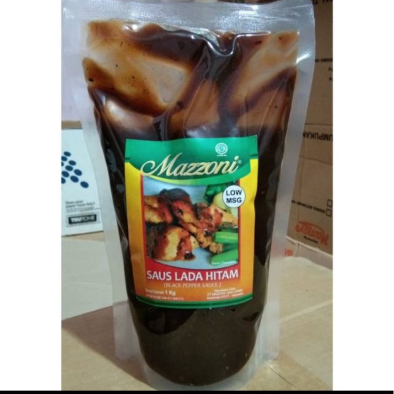Jual Mazzoni saus lada hitam 1kg black paper sauce | Shopee Indonesia