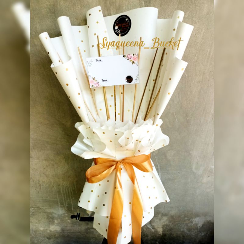 Jual Buket kosong motive polkadot bisa untuk uang, sanak, roko atau ...