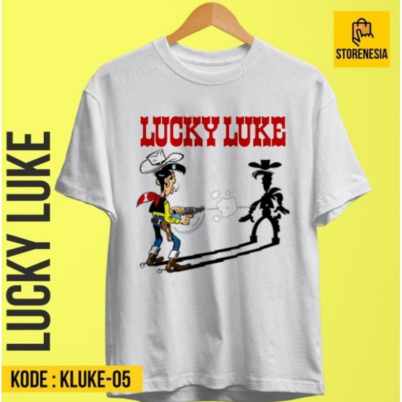 Jual BAJU KAOS LUCKY LUKE COWBOY BUKU KOMIK - DEWASA ANAK - KLUKE 05 ...