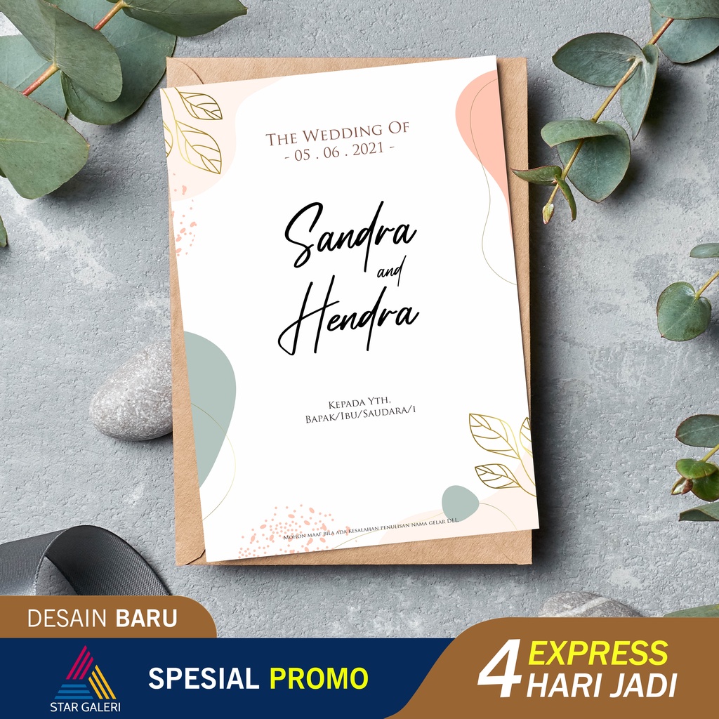 Jual Undangan Pernikahan Elegan / Undangan Rustik, Murah, Cantik UNIK ...
