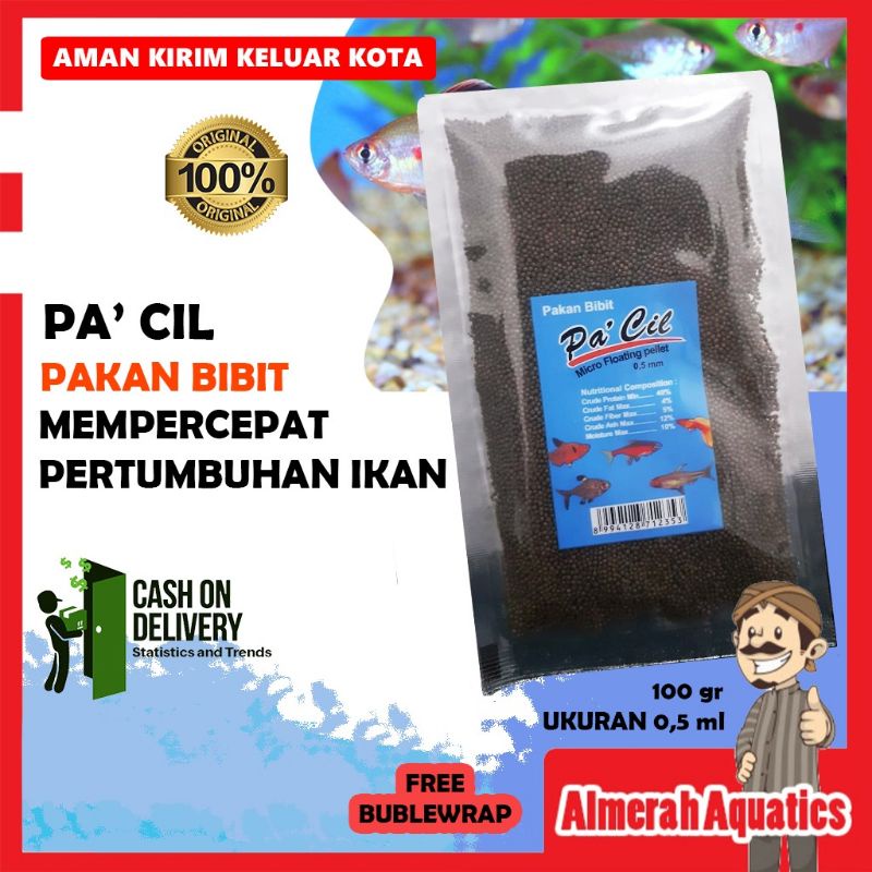 Jual Makanan pakan ikan pacil micro 0,5 mm 35gr | Shopee Indonesia