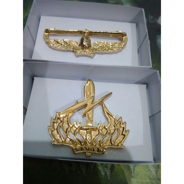 Jual paket/brevet wing pin raider dan mobud | Shopee Indonesia