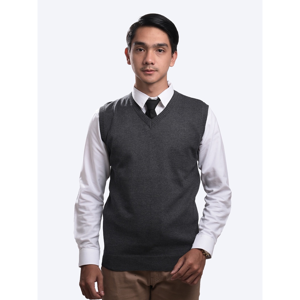 Jual Gomuda Vest Rajut Pria - Abu Tua Indonesia|Shopee Indonesia