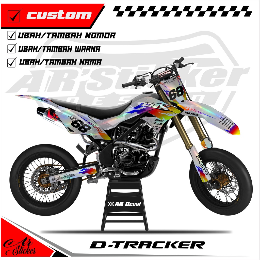 Jual Decal D-tracker Hologram Pelangi, Chrome - Decal Stiker Full body ...