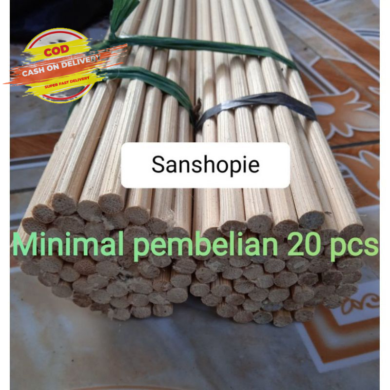 Jual Stik Bambu Lidi Bulat P 50cm L 5 mm Perbatang | Shopee Indonesia