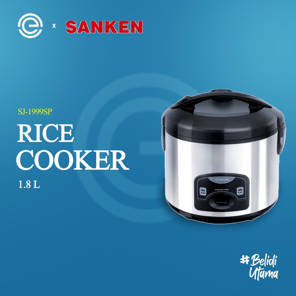 Jual SANKEN Rice Cooker Stainless 1.8 Liter SJ-1999M | Shopee Indonesia