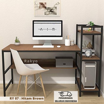 MEJA BELAJAR/KERJA/KOMPUTER/KANTOR/RANGKA BESI, KOKOH, MINIMALIS ...