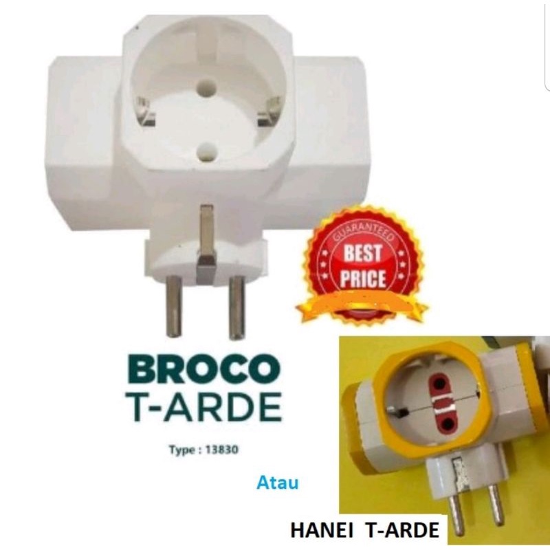Jual Broco Steker T Arde Persegi 13830 Multi Plug White | Shopee Indonesia