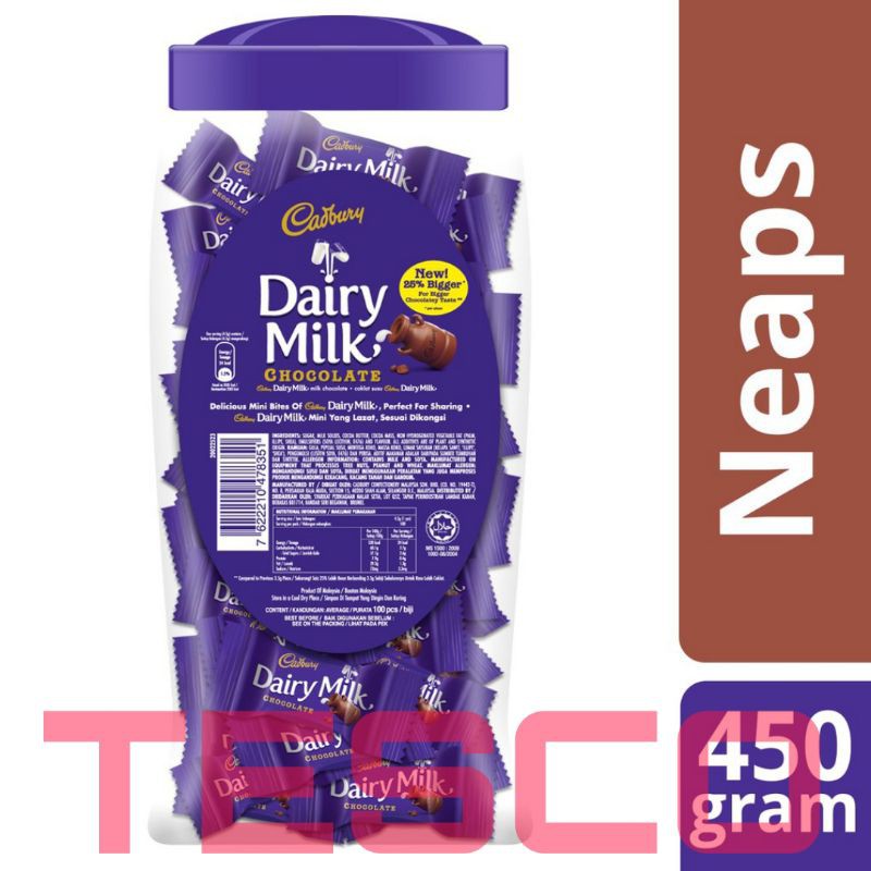 Jual Cadburry / Cadbury Dairy Milk isi 90 Malaysia 405 gram Indonesia ...