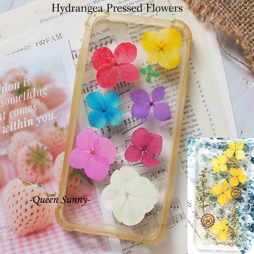 Bunga Kering ASLI "HYDRANGEA" Real Dry Pressed Flower Isian Resin Craft ...