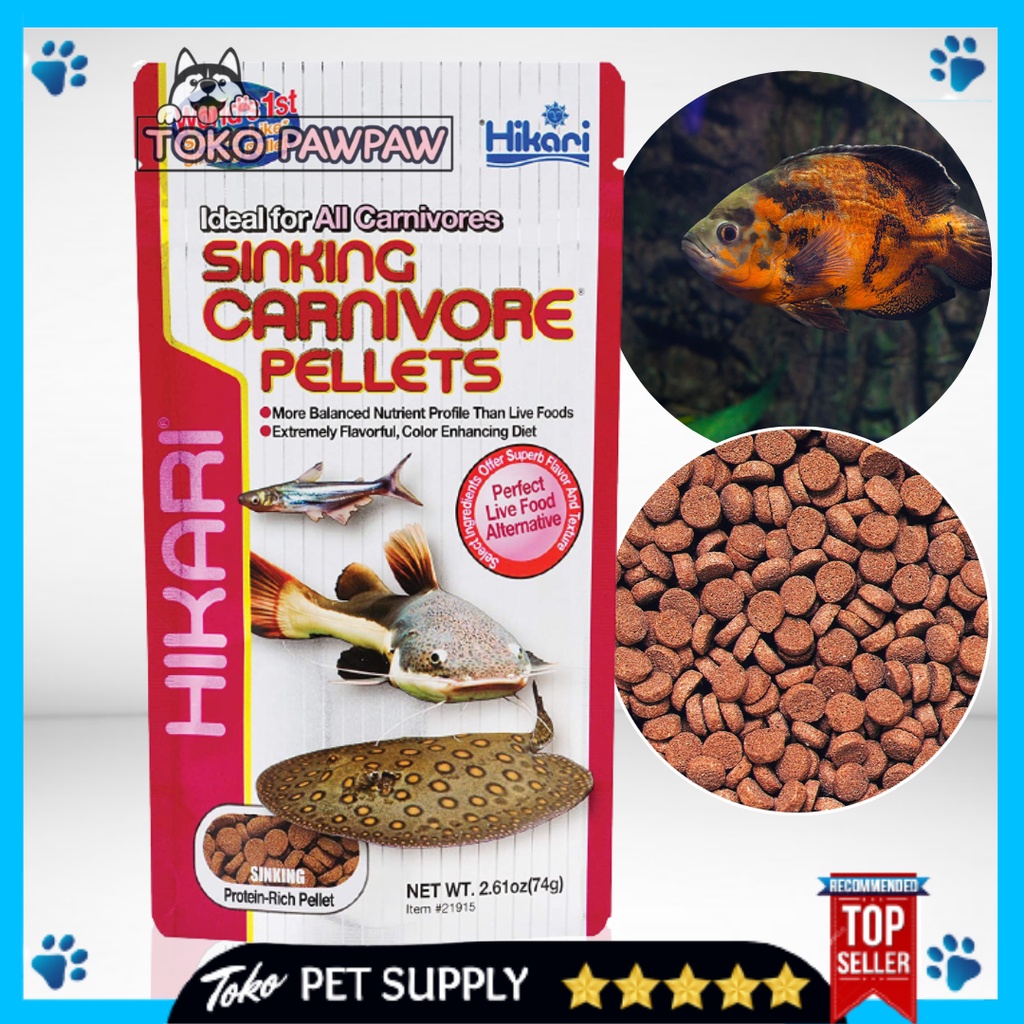 Jual HIKARI SINKING CARNIVORE PELLETS 74GR Pakan Pellet Pelet Makanan ...