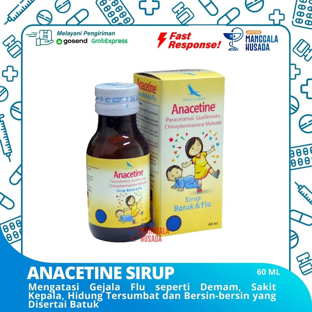 Jual ANACETINE SIRUP BATUK & FLU @ 60 ML | Shopee Indonesia