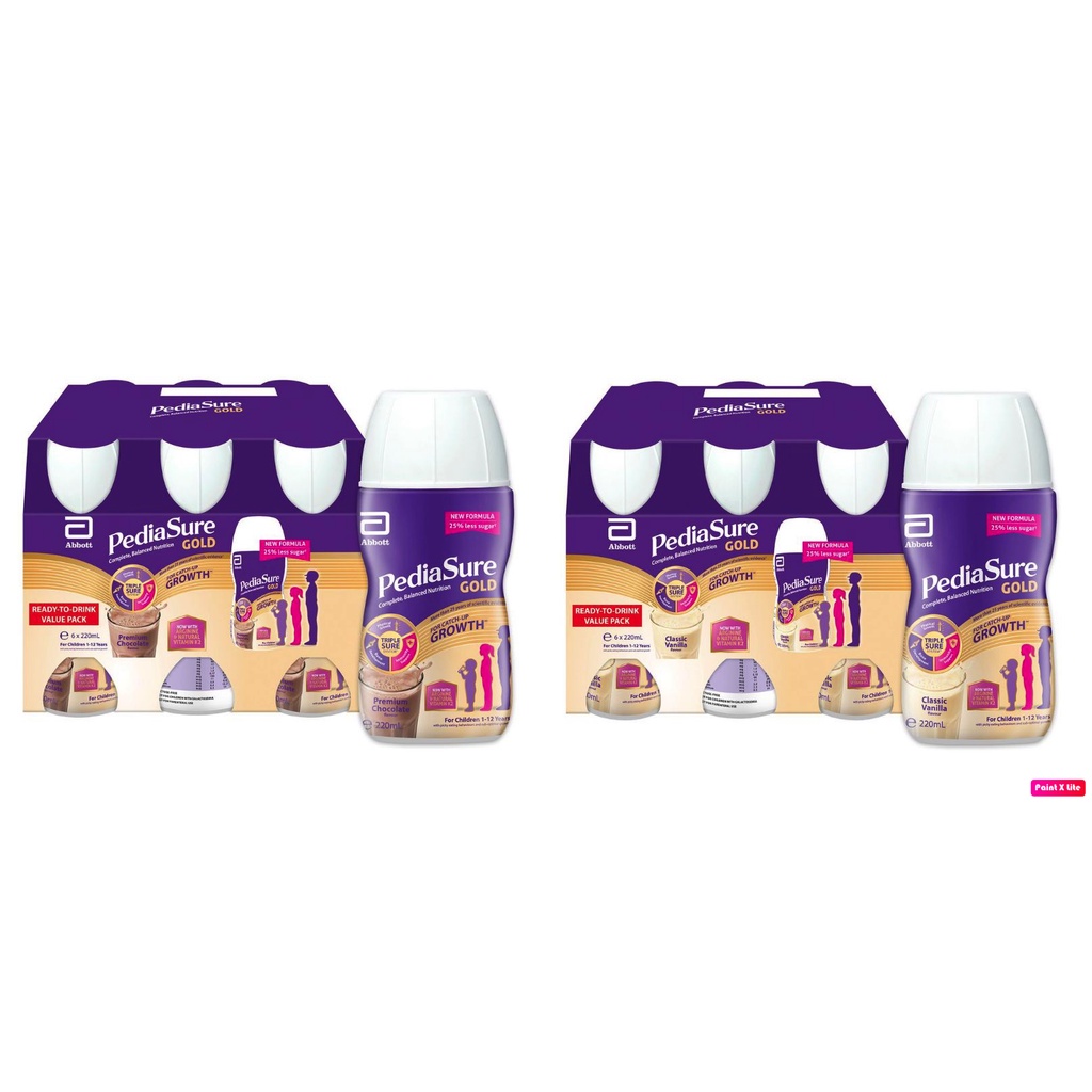 Jual PediaSure TripleSure Ready To Drink Bottle Milk Chocolate Vanilla ...