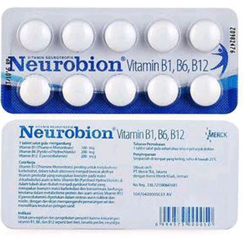 Jual Neurobion 1strip/10tab Obat Pegal, Kesemutan, Vitamin Neurotropik ...