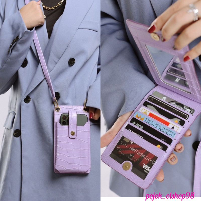 Jual TAS SELEMPANG HP+CERMIN/ SLINGPHONE+7 SLOT ATM/ SLINGBAG WANITA croco Indonesia|Shopee ...