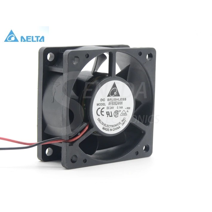 Jual IMPORT for delta AFB0624HH 6cm 60mm 6025 DC 24V 0.14A 2 pin axial ...