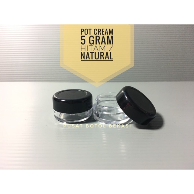 Jual POT CREAM 5ML HITAM NATURAL ( ISI 25 PCS ) | Shopee Indonesia