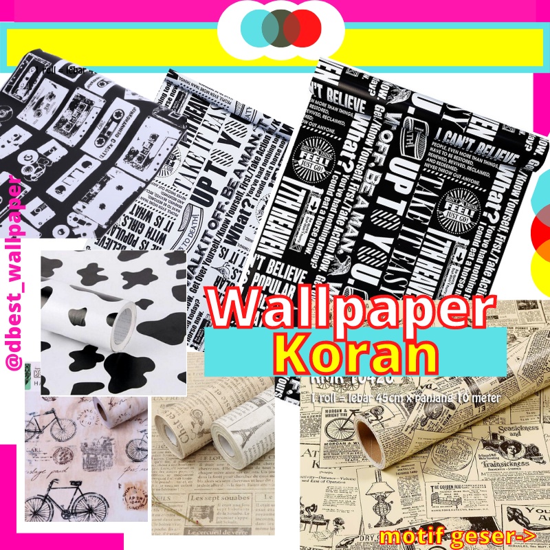 Jual WALLPAPER KORAN WALPAPER WALLPEPER KASET SEPEDA WALL NEWS PAPER ...