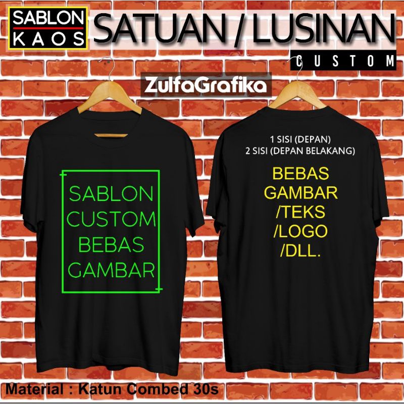 Jual Sablon kaos custom jasa sablon satuan costum | Shopee Indonesia Jual Sablon kaos custom jasa sablon satuan costum | Shopee Indonesia