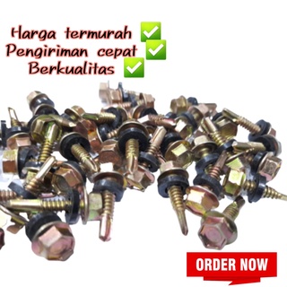 Jual Baut Roofing Kuning 12 x 25 12x25 2,5cm- Sekrup Skrup Baja Ringan ...