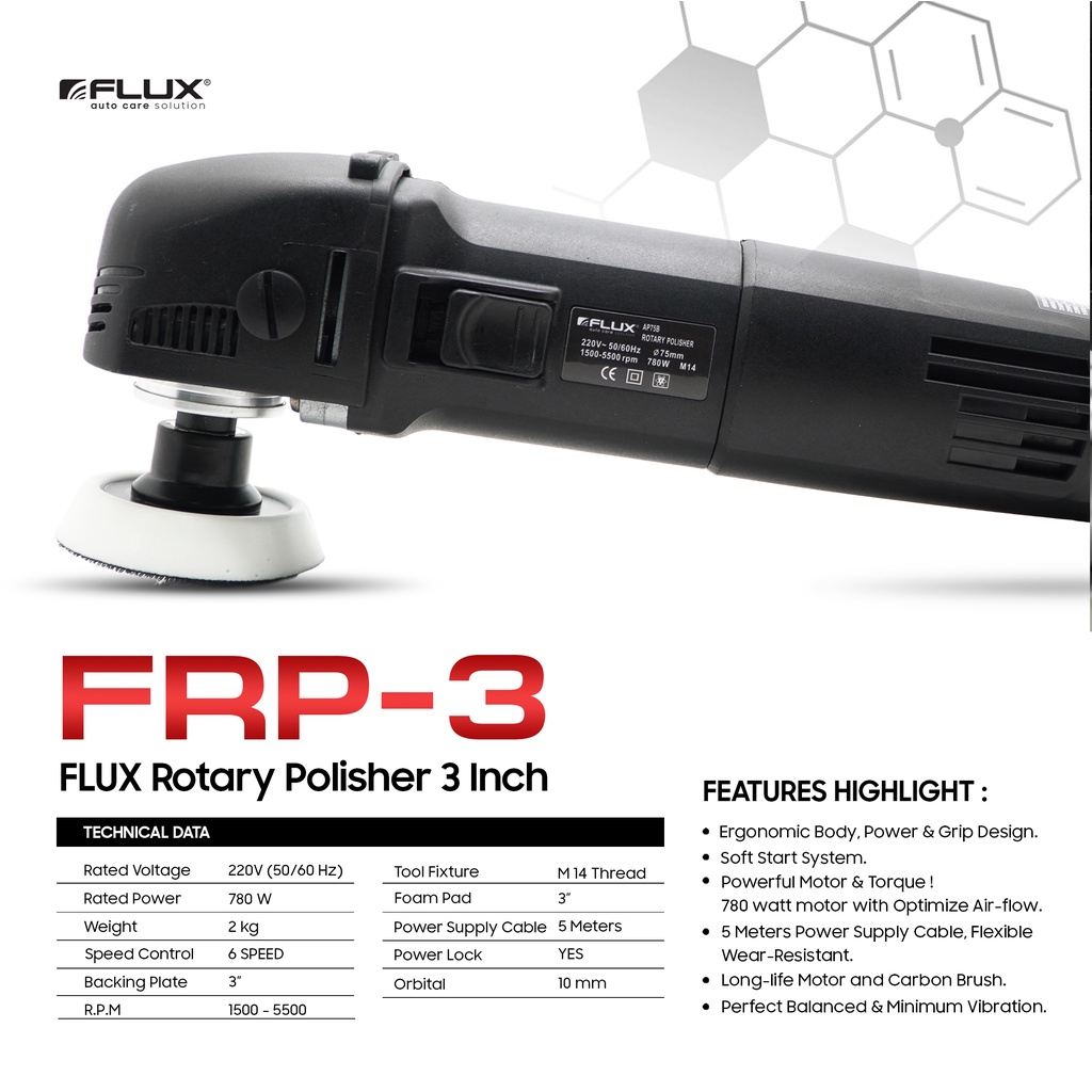 Jual FLUX FRP-3 MESIN POLES ROTARY FLUX 3 INCH - MESIN ROTARY 3" TERBAIK | Shopee Indonesia