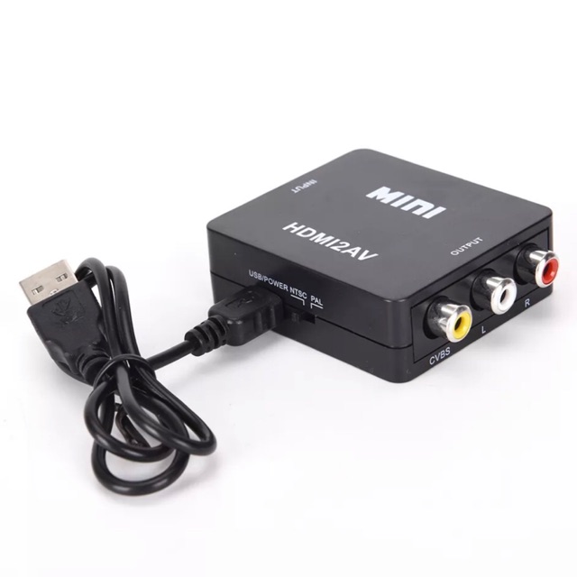 Jual HDMI2AV HDMI to RCA Video Converter Adapter for DVD CRT TV - Black | Shopee Indonesia