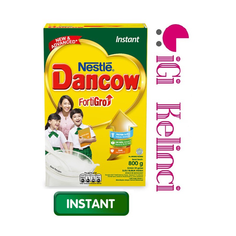 Jual DANCOW FORTIGRO INSTANT PLAIN 800gr | Shopee Indonesia