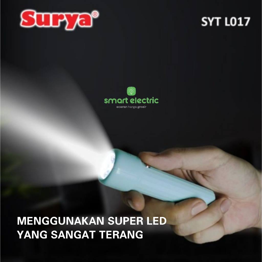 Jual Senter Mini Surya SYT L017 LED Rechargeable Super Terang Tahan 4 ...