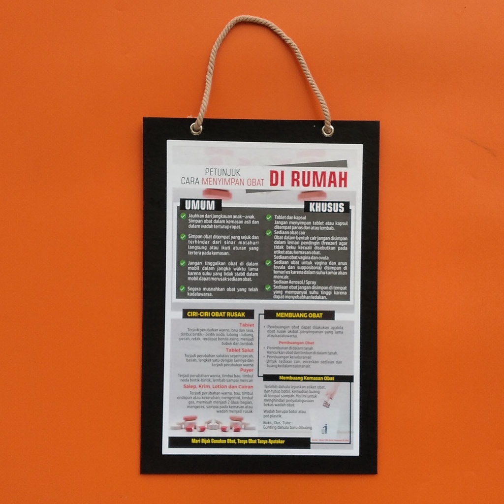 Jual Poster Gantung - Hard Poster - Poster Petunjuk Cara Menyimpan Obat ...