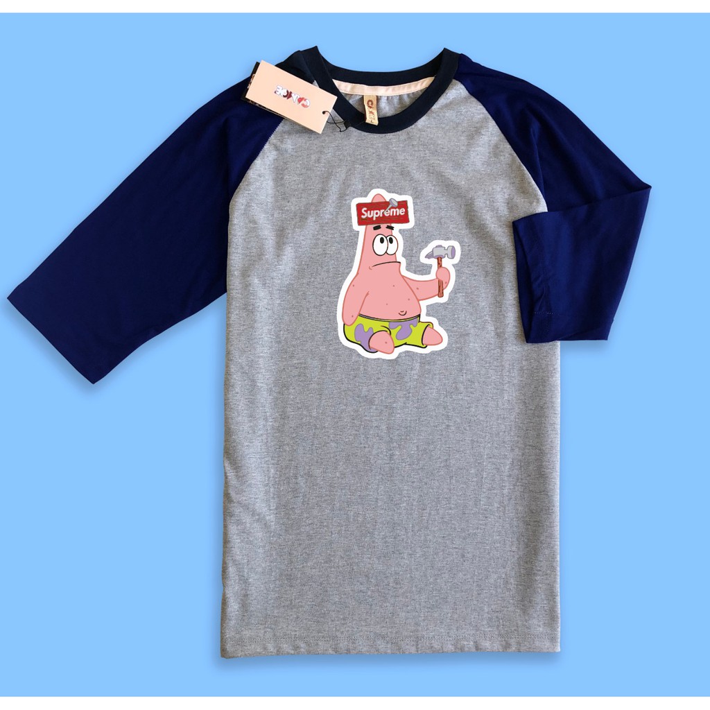 Jual Baju Kaos raglan desain Patrick sponge bob | Shopee Indonesia Jual Baju Kaos raglan desain Patrick sponge bob | Shopee Indonesia