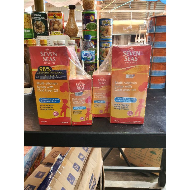 Jual Seven Seas Multi Vitamin Syrup With Cod Liver Oil 500ml banded ...