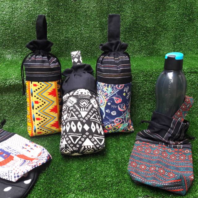 Jual TAS TUMBLER POUCH BOTOL MINUM TERMOS TENTENG SERUT CANVAS SOUVENIR ...