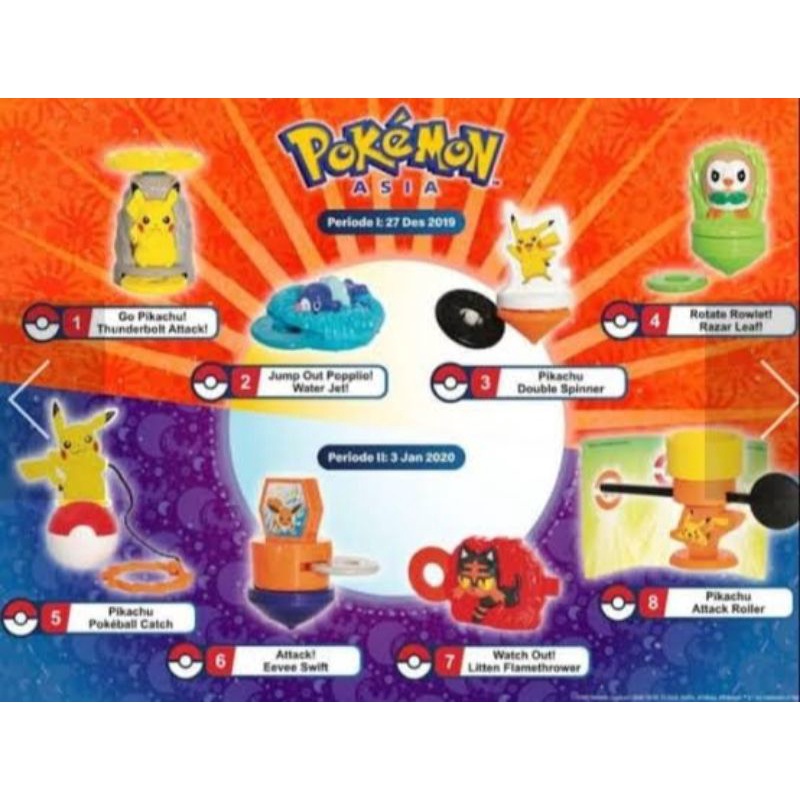 Jual Happy Meal Pokemon Asia 2019 Hadiah Happy Meals Mcdonalds Mainan Mcd Burger Kings Pikachu ...