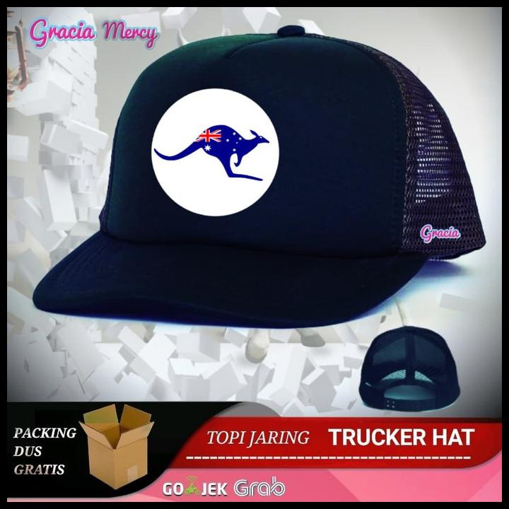 Jual Topi Jaring Bendera Australia Logo Kanguru / Topi Pria / Fashion ...