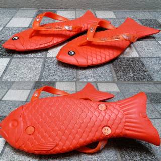 Sendal Jepit Model Ikan Merah Sandal Unik (size 37) | Shopee Indonesia