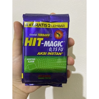 Jual Hit Magic Bakar kertas isi 4+2lembar anti nyamuk wangi fresh HIT ...