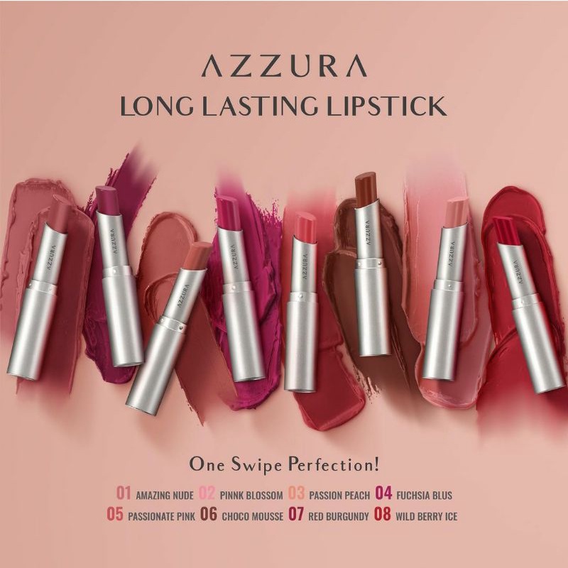 Jual azzura long lasting lipstick | Shopee Indonesia